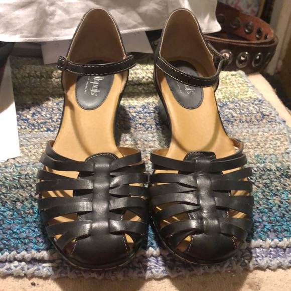 Softspots | Shoes | Women Tatianna Softspots Black Wedge Sandals | Poshmark